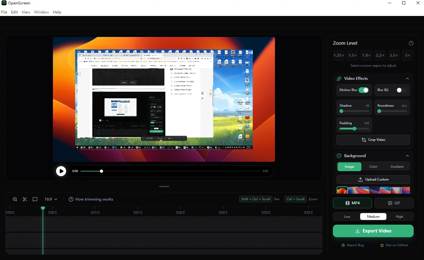 Openscreen v1.1.0 高清录屏工具 支持缩放裁剪_慕课手记