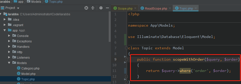 详解laravel中eloquent Orm的查询作用域 慕课手记