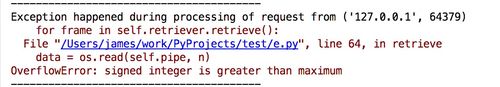 执行代码报了个 OverflowError: signed integer is greater than maximum的错误-慕课网