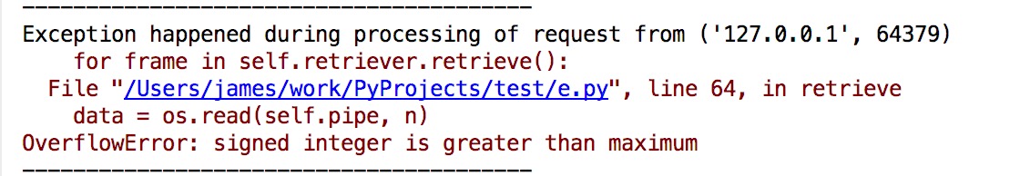 执行代码报了个 OverflowError: signed integer is greater than maximum的错误-慕课网