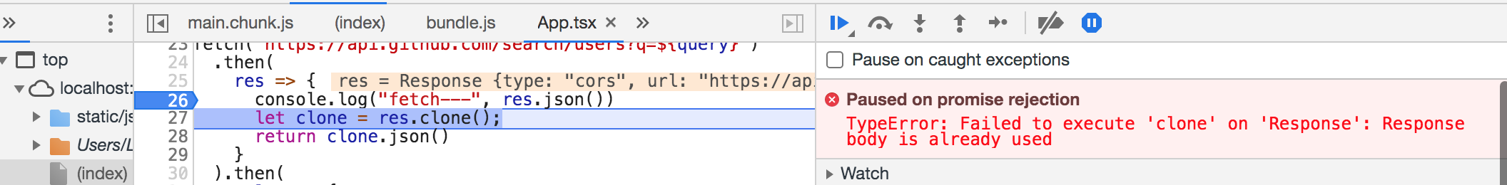 Fetch Error：Failed to execute 'json' on 'Response'-慕课网